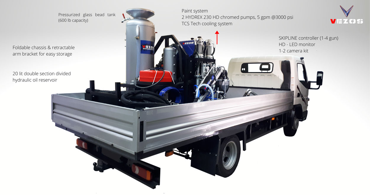 Road Marking Truck ROADMASTER 10 MAX - 2 Paint Pump | VEZOS